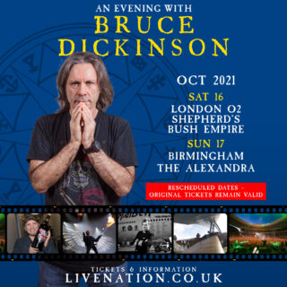 FINAL TWO SHOWS OF BRUCE’S “EVENING WITH” SHOW – RESCHEDULED TO OCTOBER ...