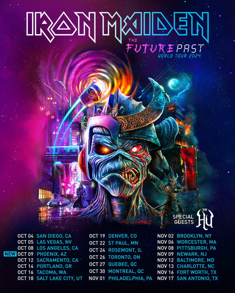 Phoenix show added to The FUTURE PAST TOUR 2024 - Iron Maiden